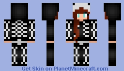 Skeleton Onesie Girl Minecraft Skin
