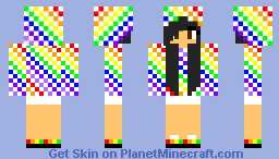 Rainbow Girl outfit Minecraft Skin
