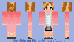 messy bun girl Minecraft Skin