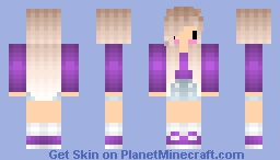 Cute Purple Girl Minecraft Skin