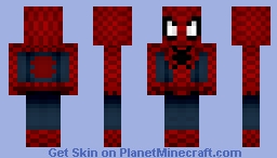 Spider-Man!!! (With Removable Mask) Minecraft Skin