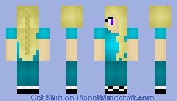 Turquoise Girl!!! ^-^ (CUTE) =FreeBird325= Minecraft Skin