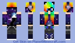 Nerdy Rainbow cat Minecraft Skin