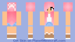 Pink hair Minecraft Skin