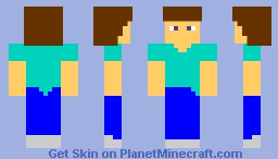 Cartoon Steve Minecraft Skin