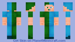 Blue and Green Minecraft Skin