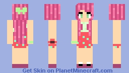 Strawberry Milkshake Minecraft Skin
