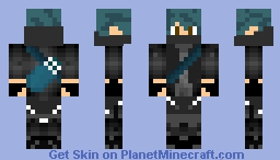 Blue bow Fighter Minecraft Skin