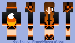 candy corn werefox Halloween costume Minecraft Skin