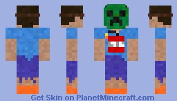Tmak Creeper Mask Minecraft Skin