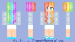 Rainbow Hair xD☆ Minecraft Skin