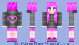 Pink (pastel goth series) Minecraft Skin