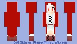 red cloak girl Minecraft Skin