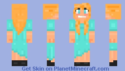 Blue Dress Girl Minecraft Skin