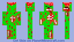 Bloody Exposed Zombie Minecraft Skin