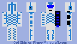 White and Blue Power Armour Minecraft Skin