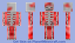 bloody skeleton Minecraft Skin