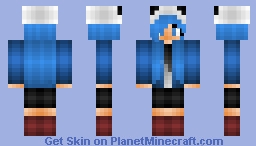Anime Blue Panda Girl Minecraft Skin