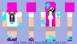Inkling girl, Splatted Minecraft Skin
