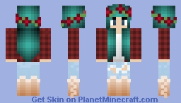 Teal Haired Tumblr Girl Minecraft Skin