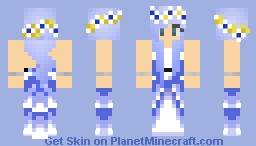 Girl Blue Dress Minecraft Skin