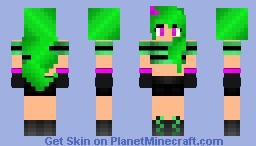 Green demon girl Zeena Minecraft Skin