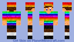 Rainbow Boy Minecraft Skin