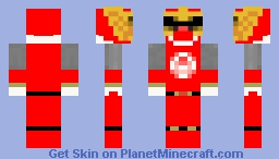 Red Wind Ranger Minecraft Skin