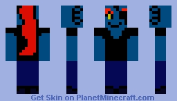 Simple Undyne Skin (Undertale~) Minecraft Skin