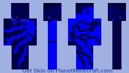 Blue lightning soul Minecraft Skin