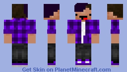 Purple Derp teenager Minecraft Skin