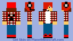 Red plad hoodie teen Minecraft Skin