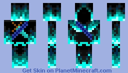Blue & Black Wizard Minecraft Skin
