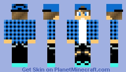 Boy With Blue Flannel Minecraft Skin