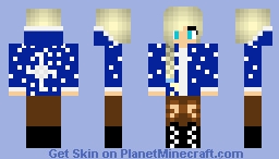 Snowflake Hoodie Girl Minecraft Skin