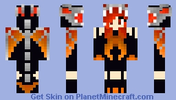 Fire Dragon Girl Minecraft Skin
