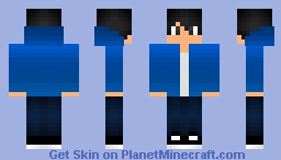 Blue Hoodie Minecraft Skin