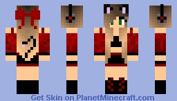 Red Girl Skin Minecraft Skin