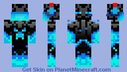 Blue Fire Enderman Minecraft Skin