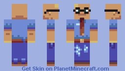 Bald Office Man Minecraft Skin