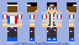 France Teenager w/cap Minecraft Skin