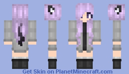 Purple Meif'wa girl Minecraft Skin