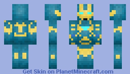 Blue Iron Man Minecraft Skin