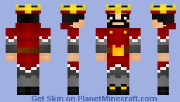 Clash Royale Red King Minecraft Skin