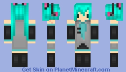 Chibi Hatsune Miku ~ {Chibi Skin Collection} Minecraft Skin