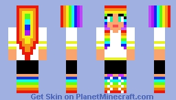 Rainbow Girl Minecraft Skin