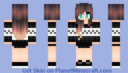 Girl in black dress ( ‿-) Minecraft Skin