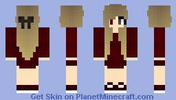 Girl with oversized hoodie Minecraft Skin