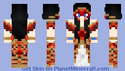 Sunset Masquerade Gown Minecraft Skin