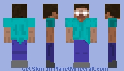 Herobrine | Glowing eyes Minecraft Skin